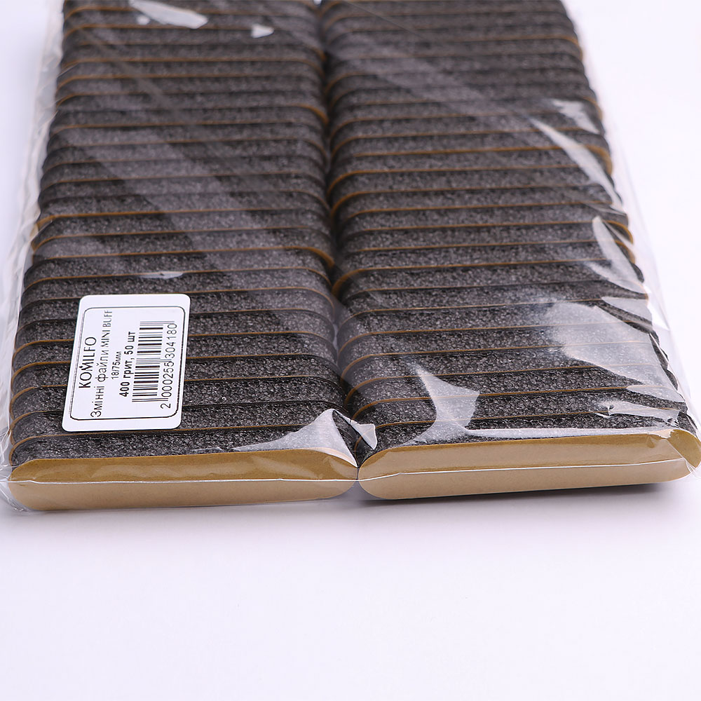MINI BUFF Komilfo змінні файли для манікюру 400 гріт, 18/75 мм, 50 шт ...