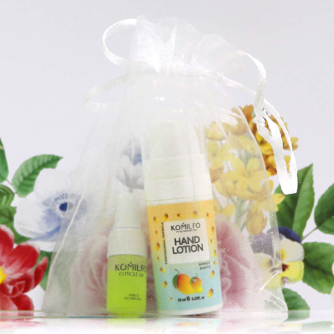 Komilfo Gift Hand Lotion Mango, 10 мл та олійка для кутикули, 2 мл – Komilfo.ua