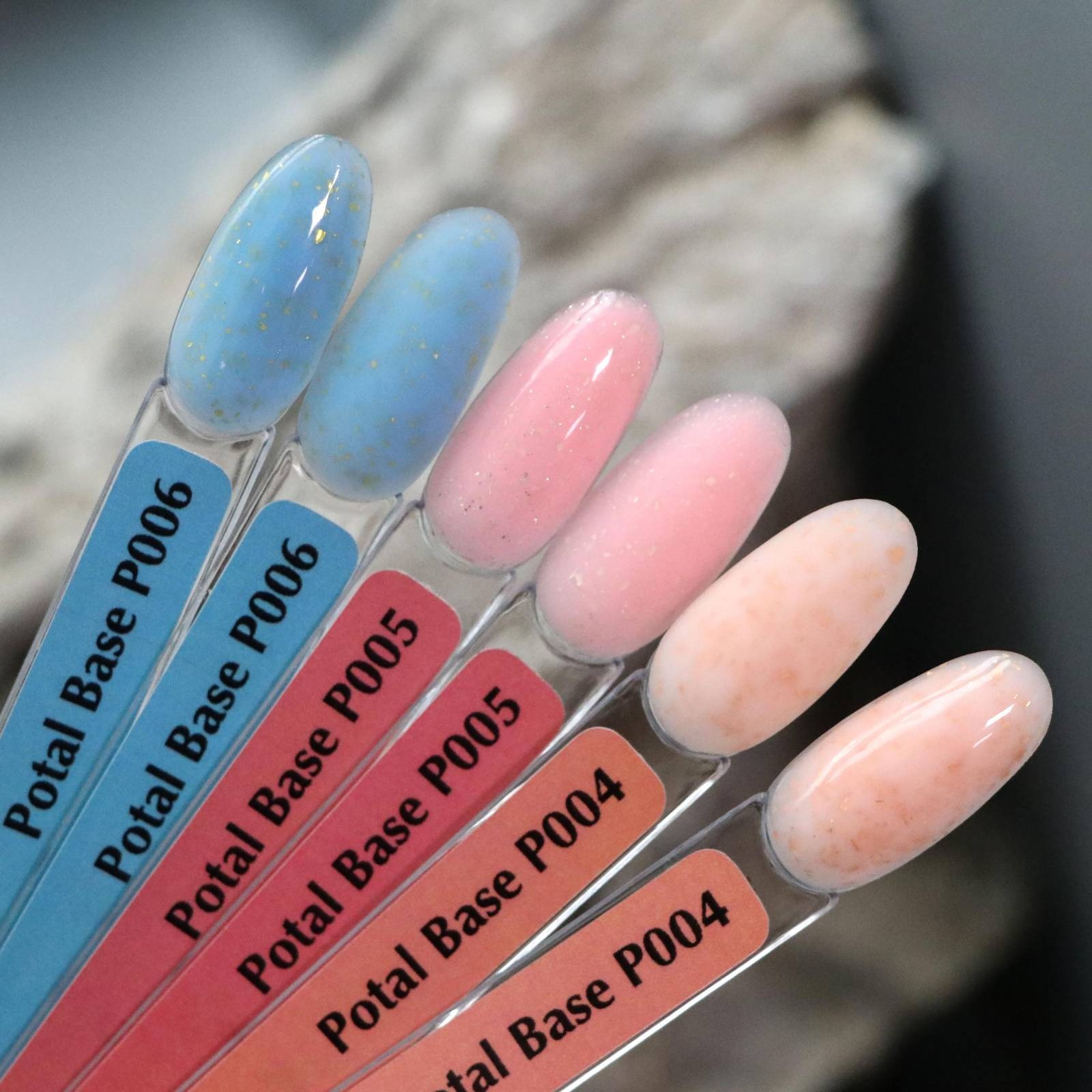 Komilfo Potal Base P004 (персиковий з поталлю), 8 мл – Komilfo.ua