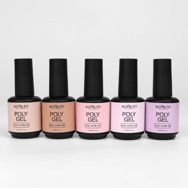 Komilfo PolyGel 005 Nude Glitter, 15 ml (with shimmer) – Komilfo.ua