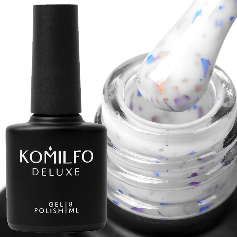 Komilfo Potal Base P011 (milky with multi-colored potal), 8 ml – Komilfo.ua