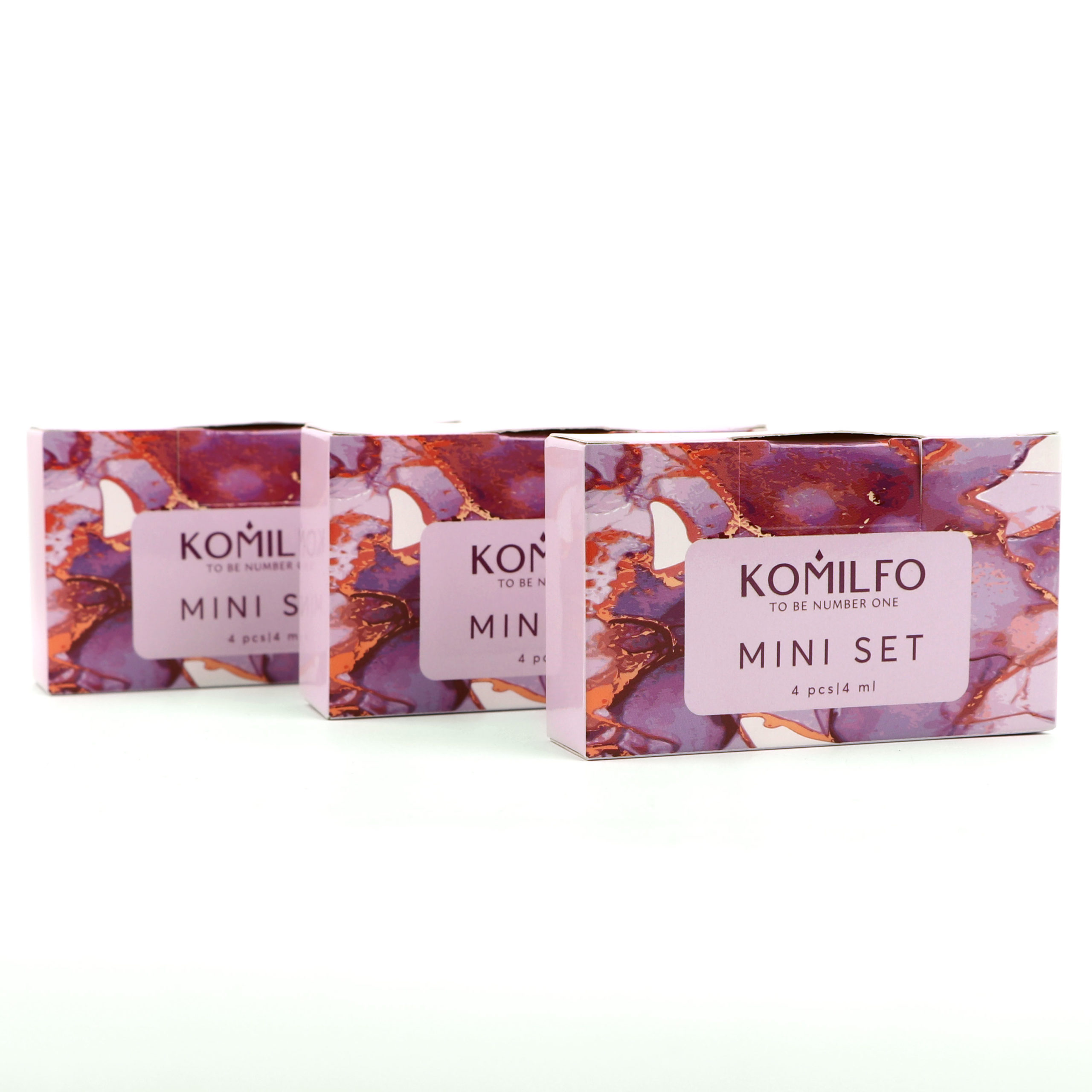 Komilfo Mini Set 001, 4 ml (Rubber Base, F004, F010, No Wipe Top with UV Filters) – Komilfo.ua