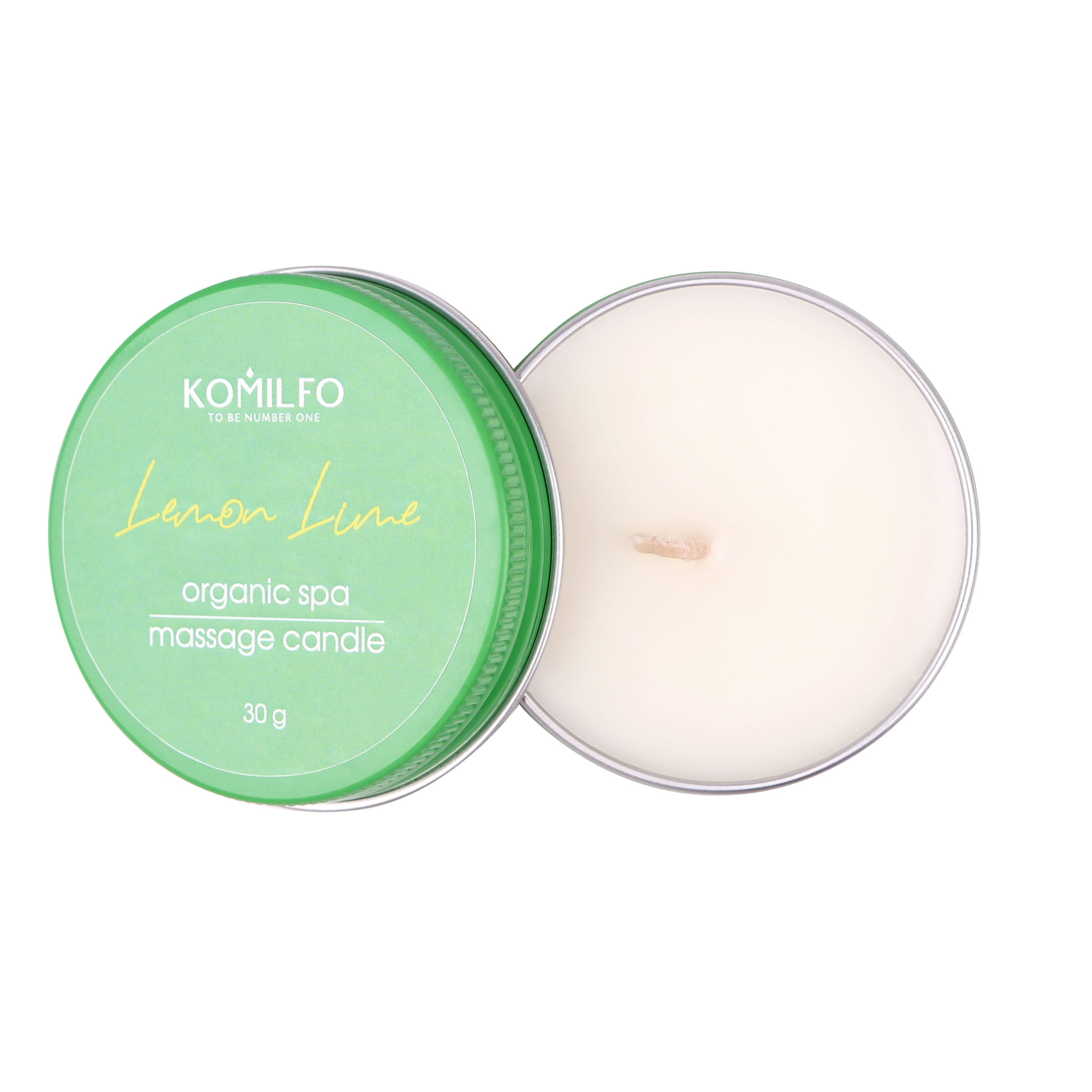 Komilfo Massage Candle - Lemon Lime, 30 g – Komilfo.ua (EN)